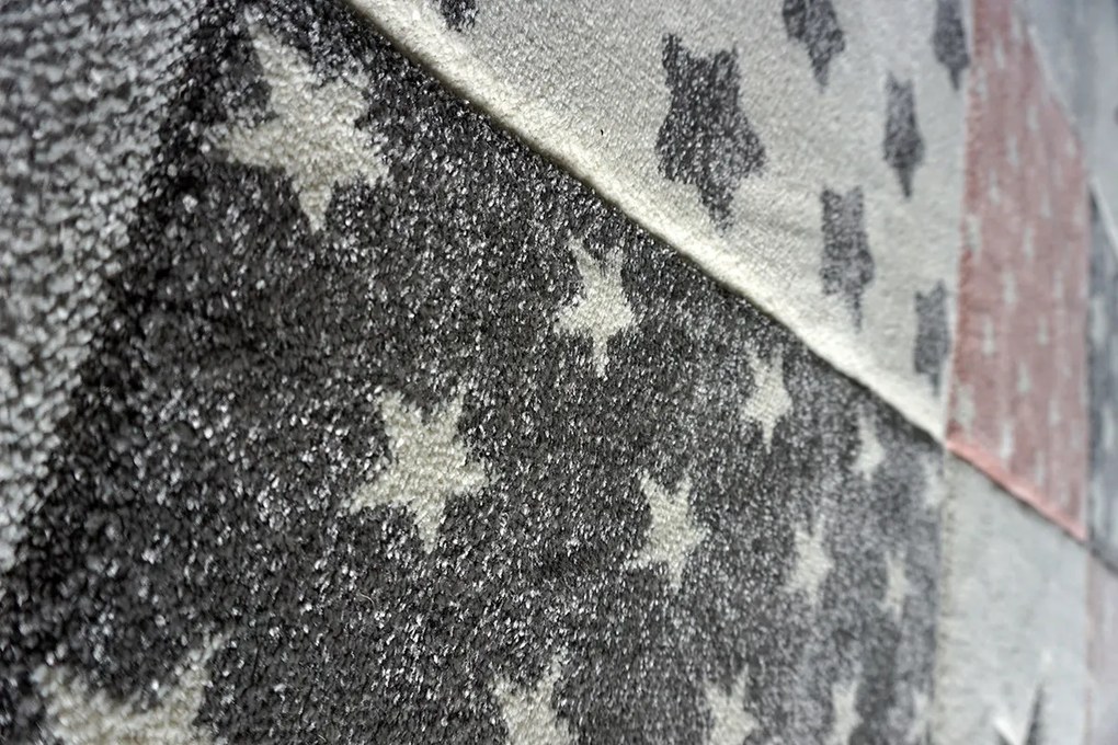 BE Dětský koberec Smart Kids 40217 Rose GREY - šedý obdélníkový, kostky Rozměr: 120x180 cm