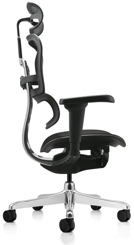 Office Pro Kancelářská ergonomická židle SIRIUS NEO – opěrák síť, čalouněný sedák, černá