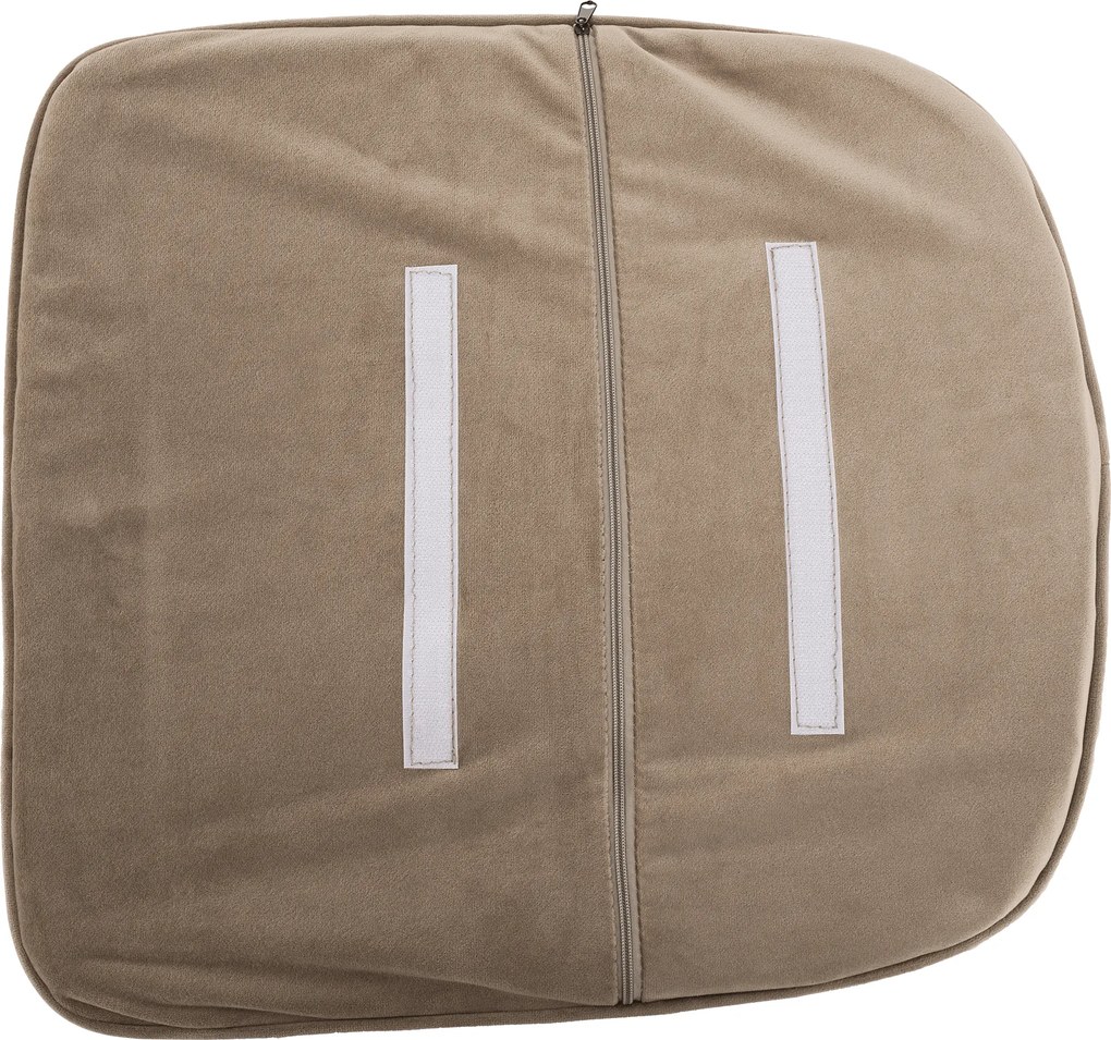 Designové křeslo, šedohnědá Taupe Velvet látka, ZIRKON