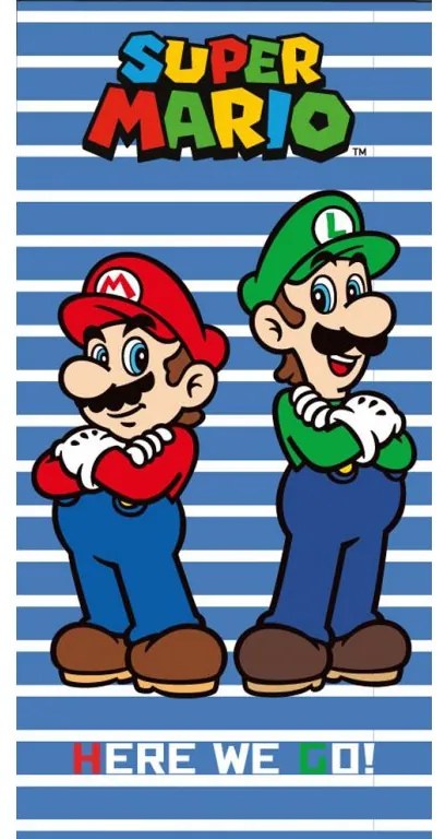 TipTrade Bavlněná froté  osuška 70x140 cm - Super Mario a Luigi