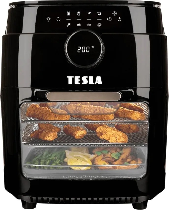 TESLA AirCook & Grill QG800 WiFi - multifunkční digitální horkovzdušná fritéza