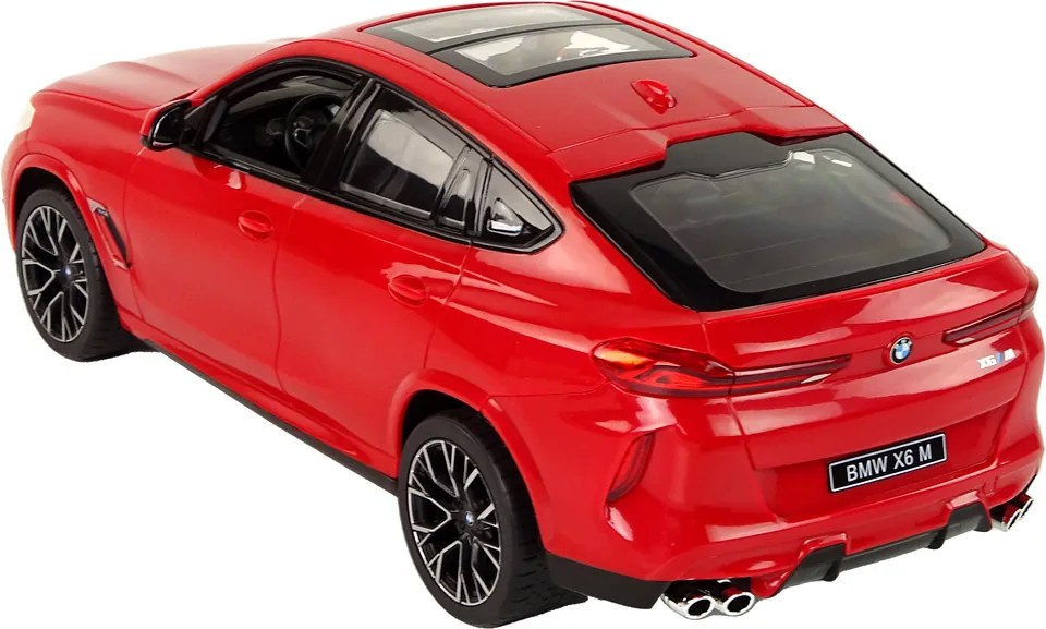 Rastar Dálkově ovládané auto RC BMW X6 Rastar, červené, měřítko 1:14