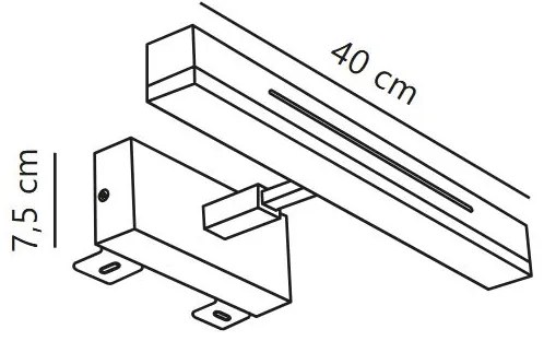 Nordlux - LED Stmívatelné koupelnové osvětlení zrcadla OTIS LED/14W/230V IP44