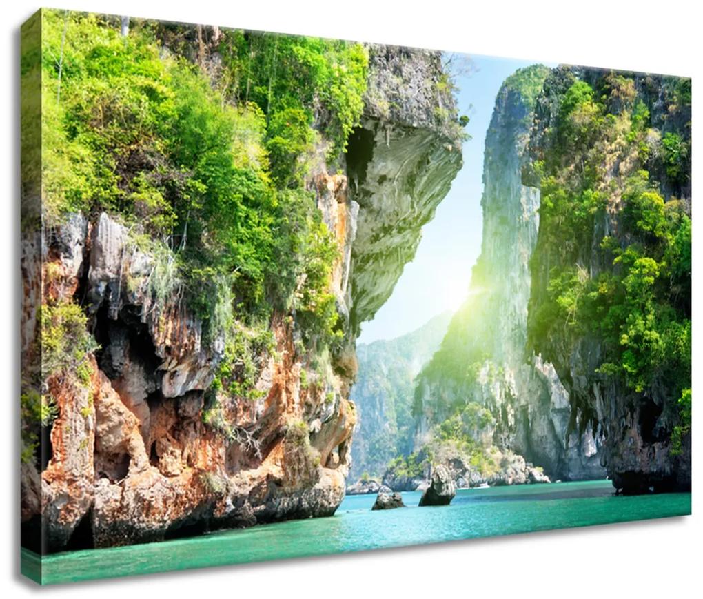 Gario Obraz na plátně Skály a moře v Thajsku Velikost: 40 x 30 cm