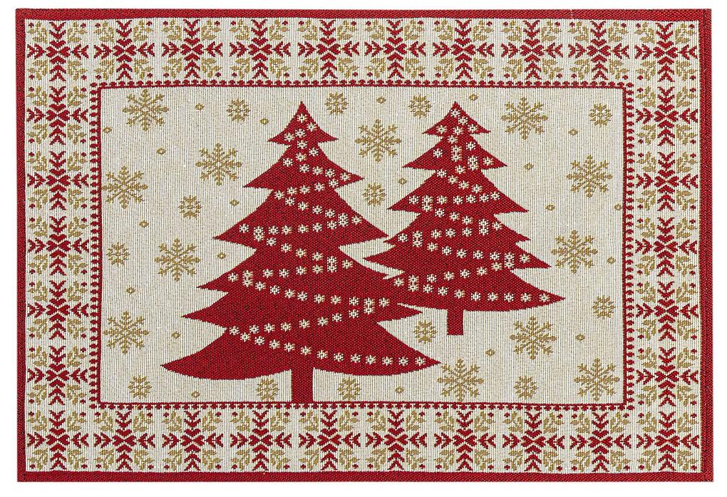 BO-MA Trading Vánoční prostírání Stromky, 32 x 48 cm