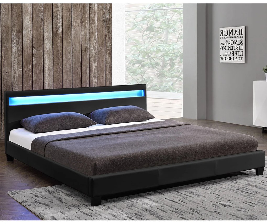InternetovaZahrada - Paris čalouněná postel 160x200 cm - černá