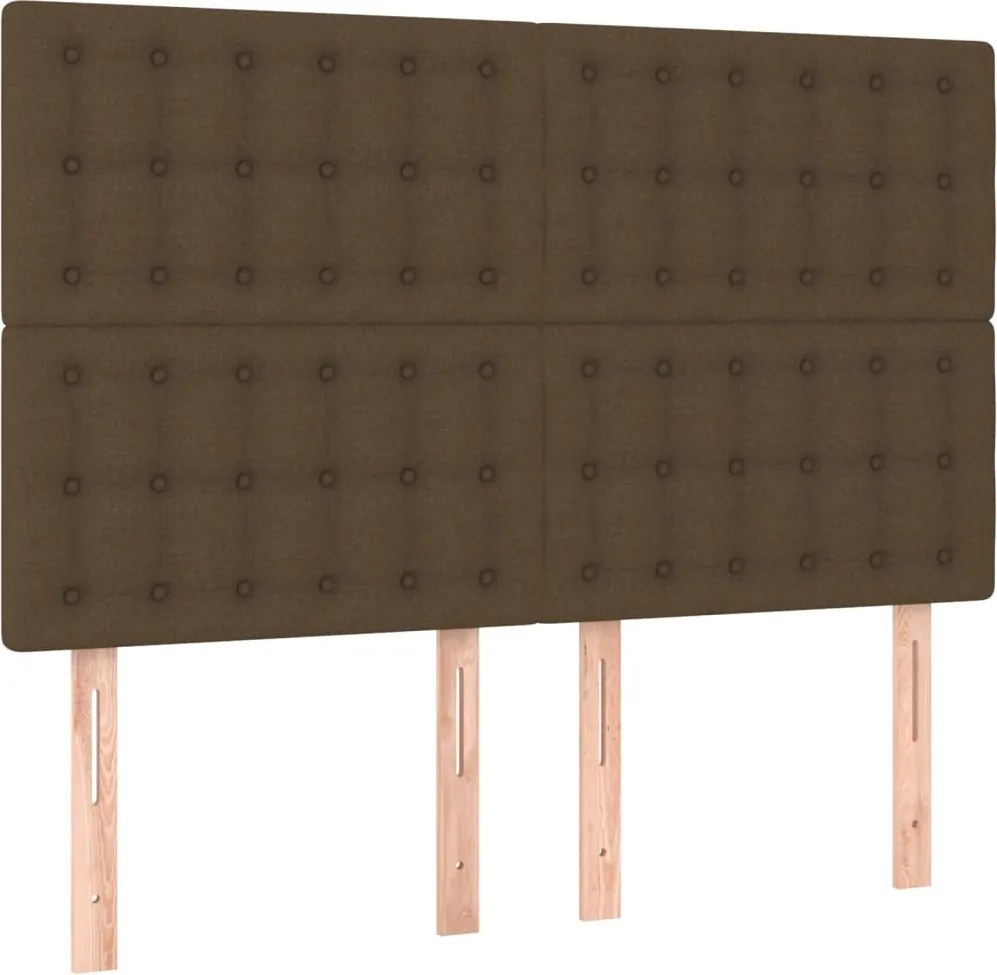 Box spring postel s matrací tmavě hnědá 140x200 cm textil 3136920