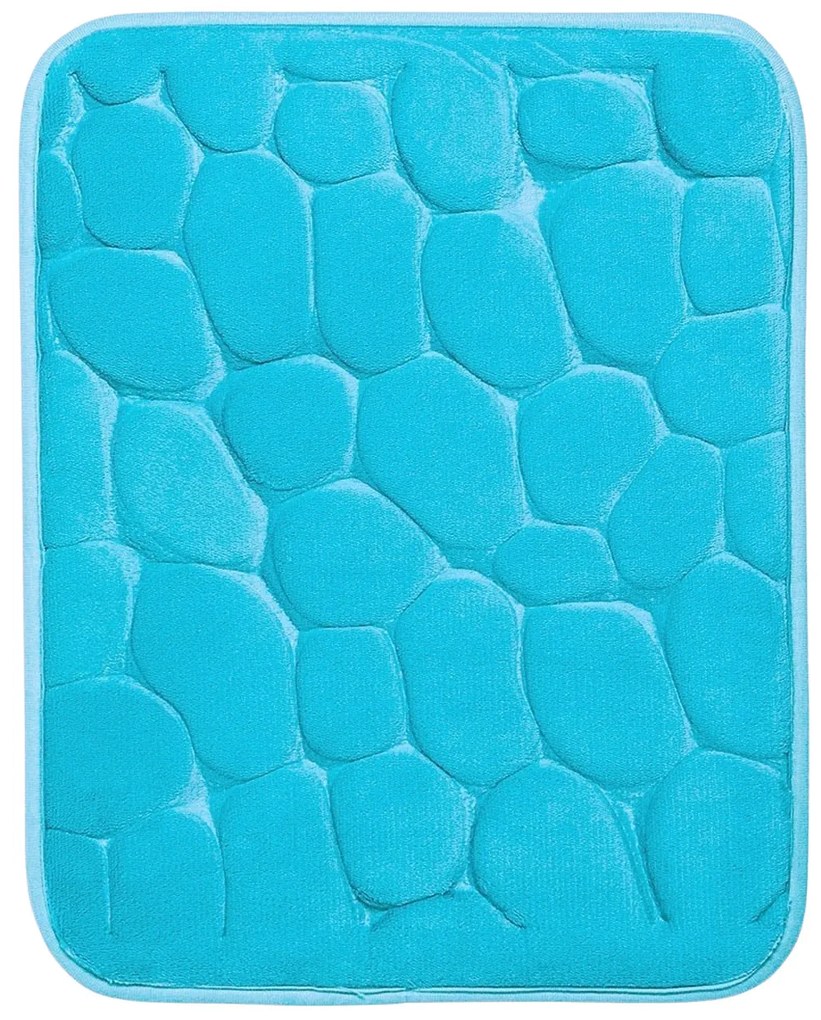 BO-MA, Protiskluzová koupelnová předložka 3D 0133 tyrkys, 40x50, modrá, koupelna