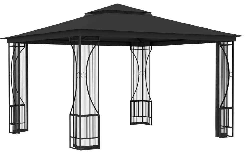 vidaXL Marketos Altán se síťovinou 300 x 300 x 265 cm antracitový