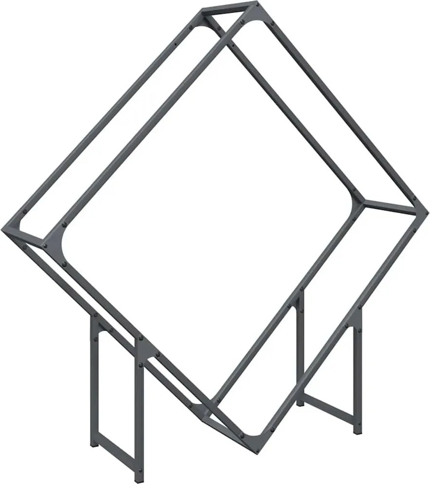 vidaXL Stojan na palivové dřevo Ocel válcovaná za studena [864289] Barva: Černá