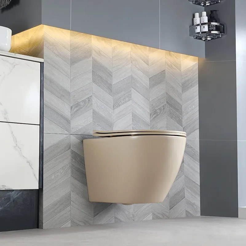 BPS-koupelny Závěsná WC mísa se SoftClose sedátkem HYD-6978, cappuccino