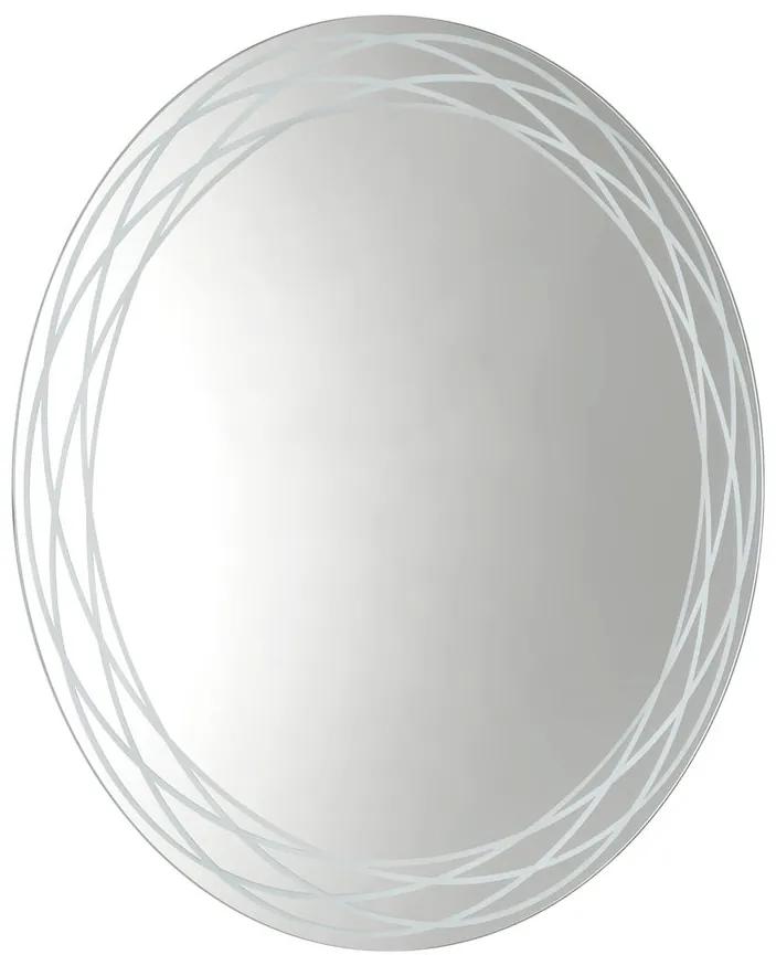 Sapho RINGO kulaté LED podsvícené zrcadlo se vzorem ø 80cm, fólie anti-fog, 2700K - RI080
