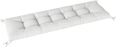 Outsunny polštáře na lavici pro venkovní použití s upevňovacími pásy UV50+ ochrana, pomalý návrat, interiér a exteriér, 198x65x13 cm, krémová