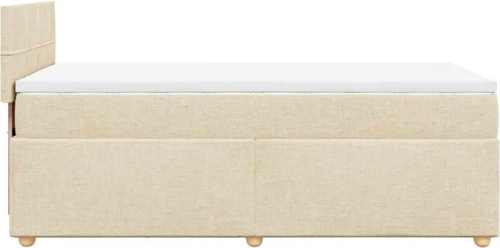 Box spring postel s matrací krémová 90x190 cm textil 3288840