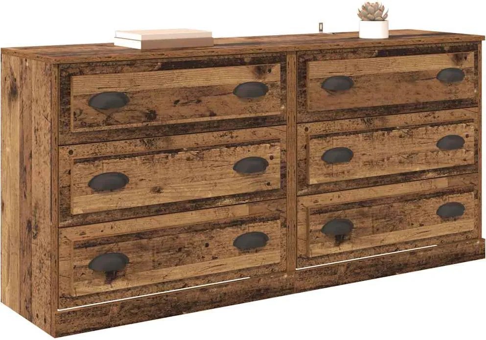 Konzole 2 ks Staré dřevo 70 x 35,5 x 67,5 cm Kompozitní dřevo 3402653
