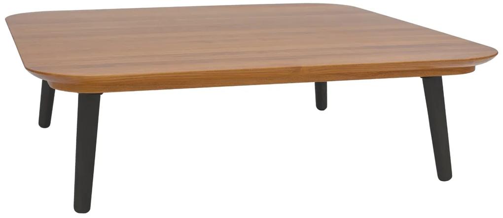 OnaDnes -20% Dřevěný konferenční stolek RAGABA CONTRAST TETRA 110 x 110 cm s černou podnoží