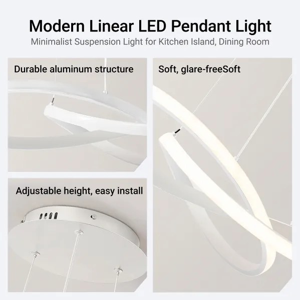 BRILAGI - LED Stmívat. lustr na lanku INFINITY LED/55W/230V 50x50 cm bílá + DO