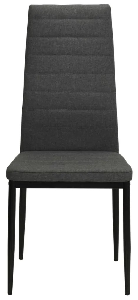 Jídelní židle 4 ks tmavě šedé textil - Default Title