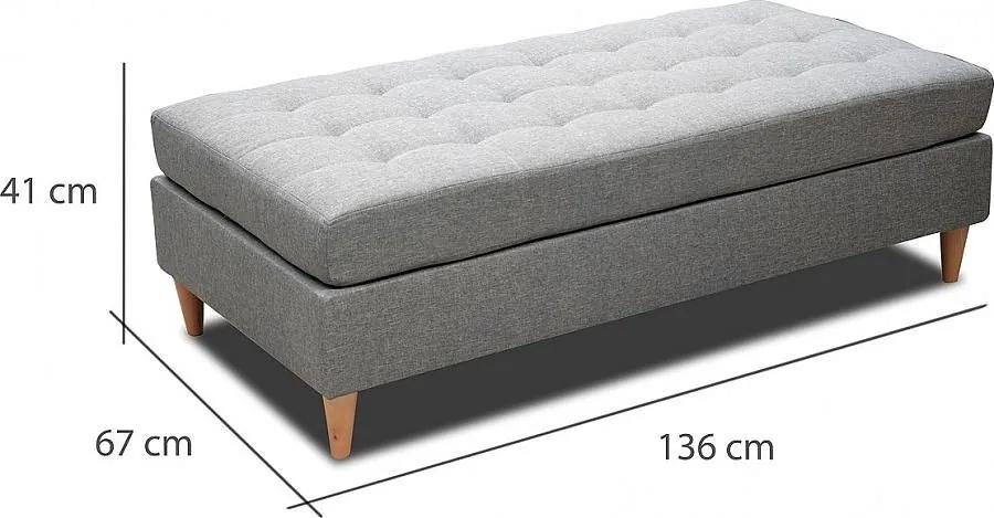 Casarredo - Komfort nábytek Rohová sedačka a taburet FELICIA výběr látek SK3 | potah: matt velvet 79