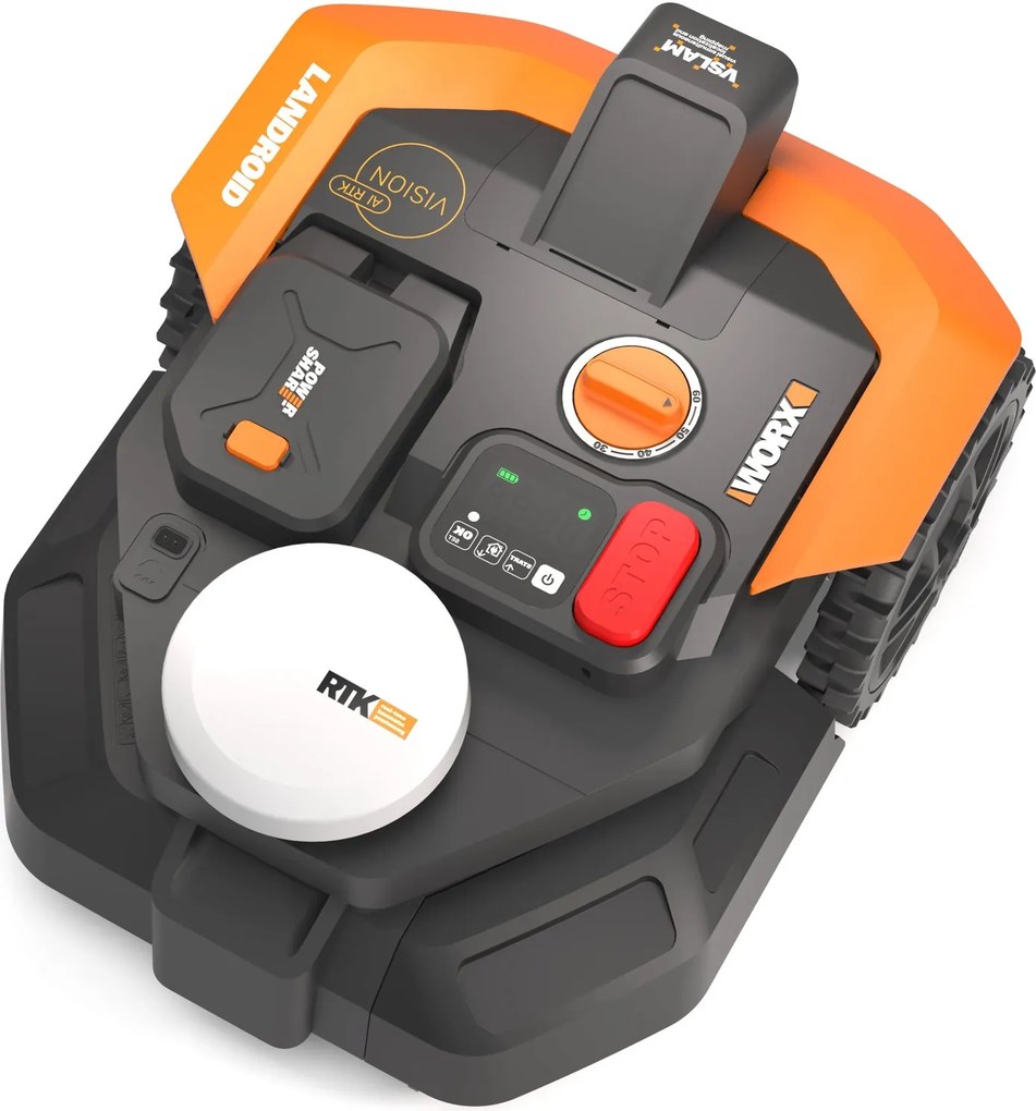 WORX Robotická sekačka WR305E Vision Cloud 500 m2 (RTK + AI V-SLAM Mono)