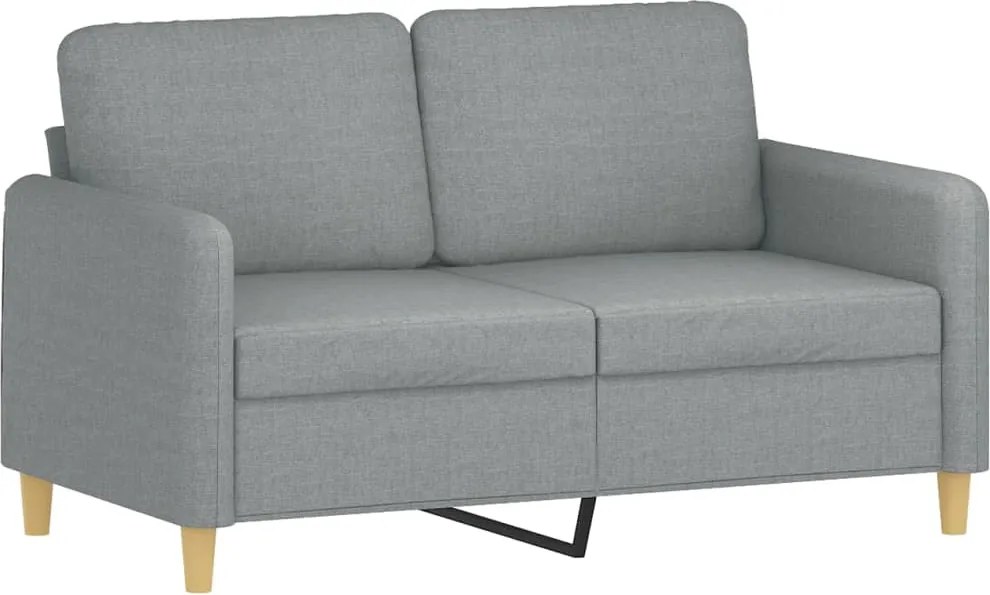 2dílná sedací souprava s polštáři světle šedá textil 3202134