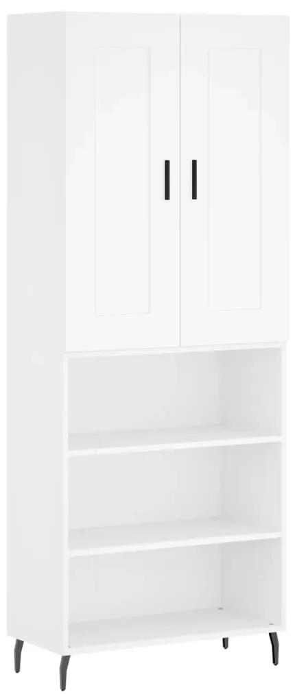 Skříň highboard bílá 69,5 x 34 x 180 cm kompozitní dřevo,  3200081