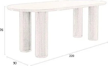 Jídelní stůl z dubového dřeva 90x220 cm Dean – Dutchbone