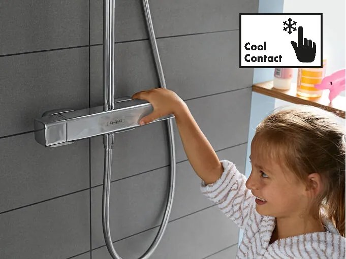 Hansgrohe ShowerTablet Select, vanová termostatická baterie, černá matná, 24340670