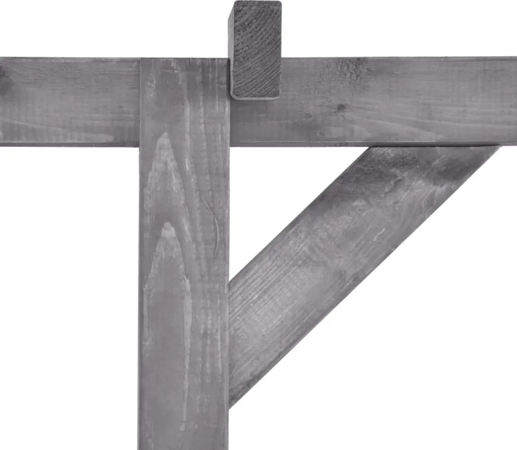 vidaXL Zahradní pergola šedá 200 x 40 x 205 cm impregnovaná borovice [313567]