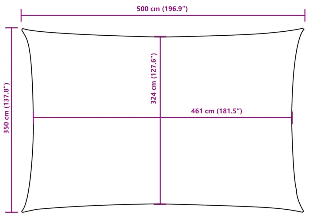vidaXL Marketos Stínící plachta oxfordská látka obdélníková 3,5x5 m antracitová