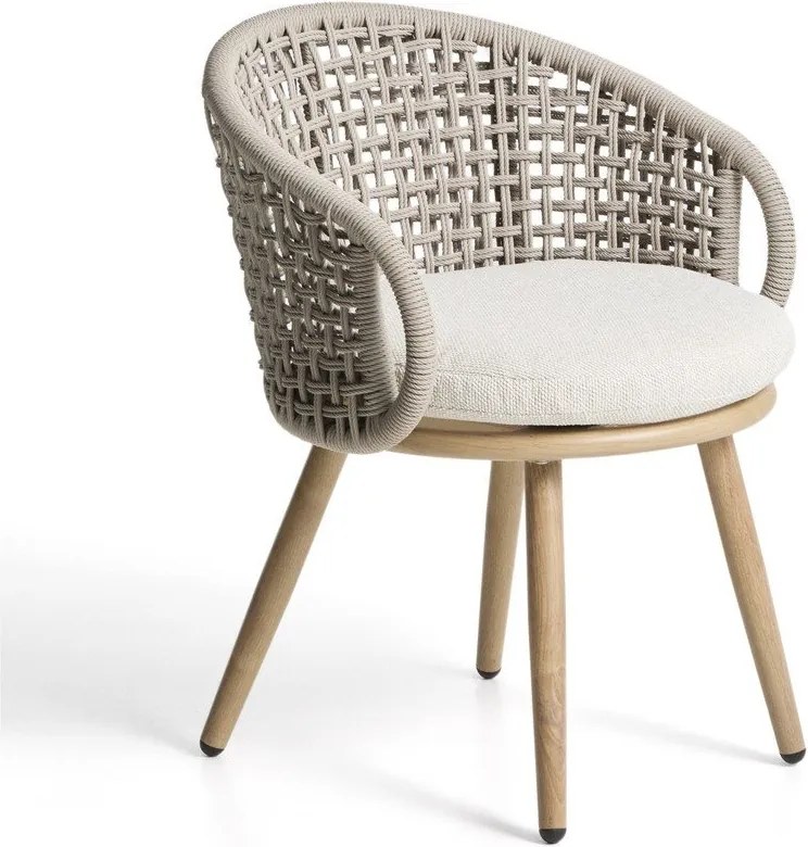 Taupe polstrovaná zahradní židle Lidario – Kave Home