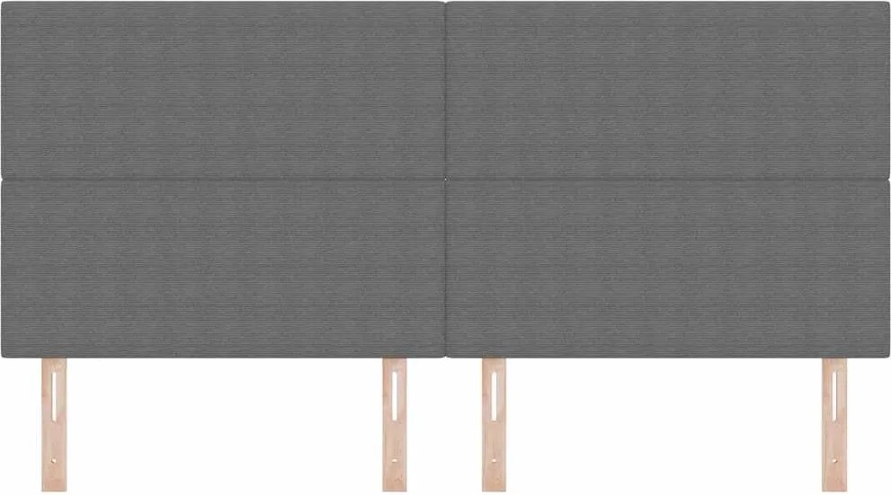 Čelo postele Světle šedá 200 cm Žebrovaná látka 3337736