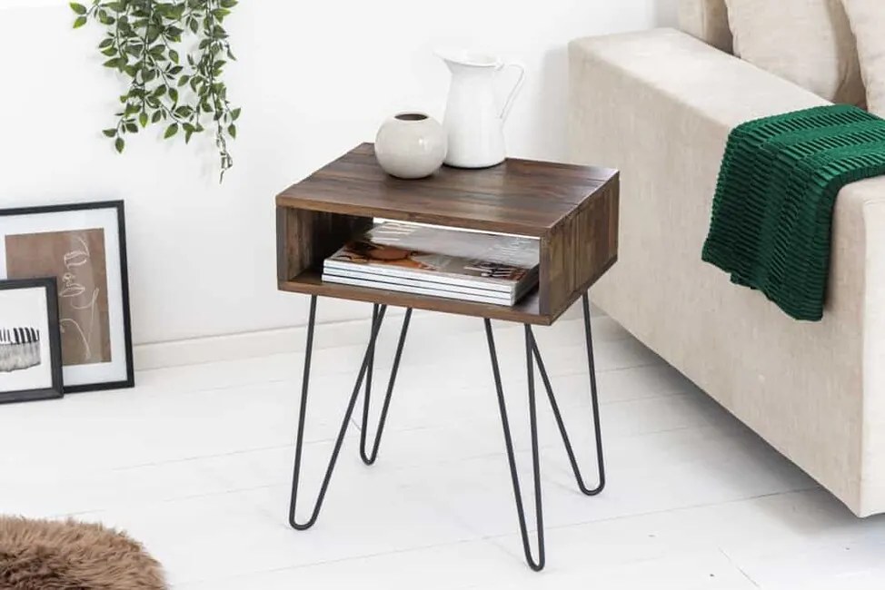 Designový odkládací stolek Arca Akácie 40cm