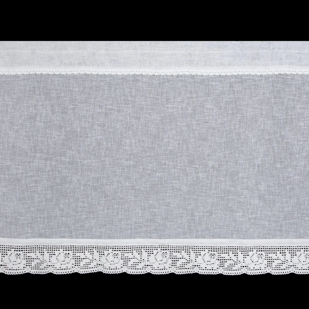 KRÁTKÁ ZÁCLONA NA PÁSCE LARI 150X60 CM BÍLÁ