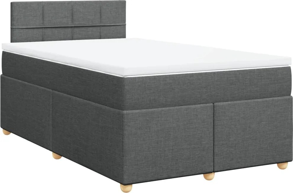 Box spring postel s matrací tmavě šedá 120x200 cm textil 3286648