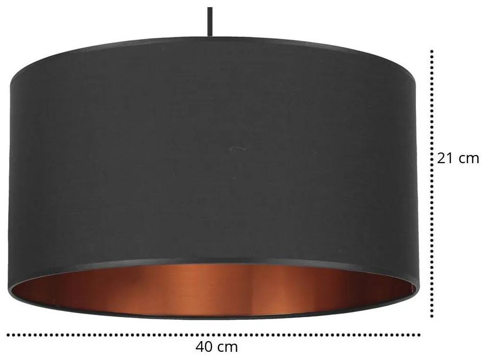 Závěsné svítidlo SHADE, 1x textilní stínítko (výběr ze 2 barev), (výběr ze 2 barev konstrukce), (fi 40cm), C