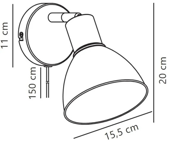Nordlux - Nástěnné bodové svítidlo POP 1xE27/18W/230V mintová