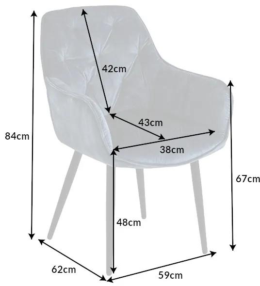 Designová židle  Garold petrolejový samet