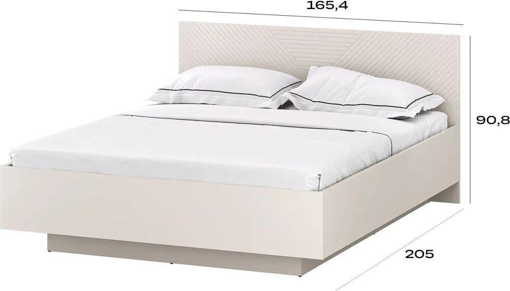 Postel 160 s úložným prostorem (EO18) kašmír / dub castello Evo
