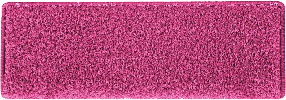 Schodové rohože 15 ks 65 x 21 x 4 cm růžové s obdélníkovým okrajem 326203
