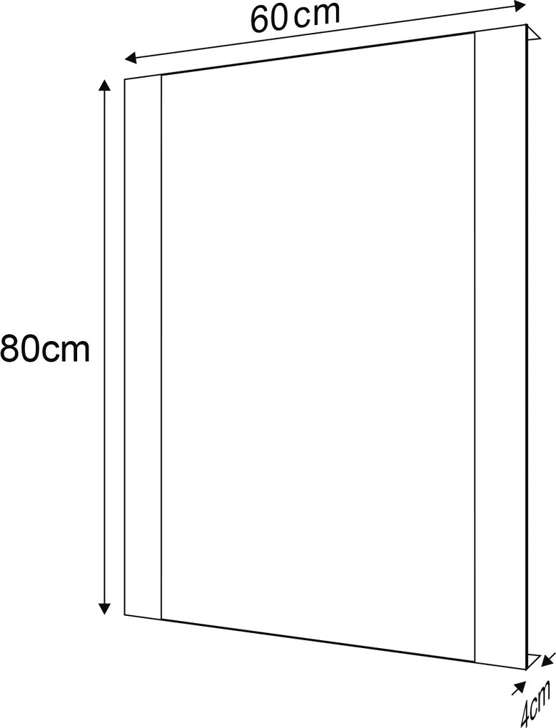 Sapho Sapho, DURANGO zrcadlo s LED osvětlením 60x80cm, bezdotykový sensor, DG060