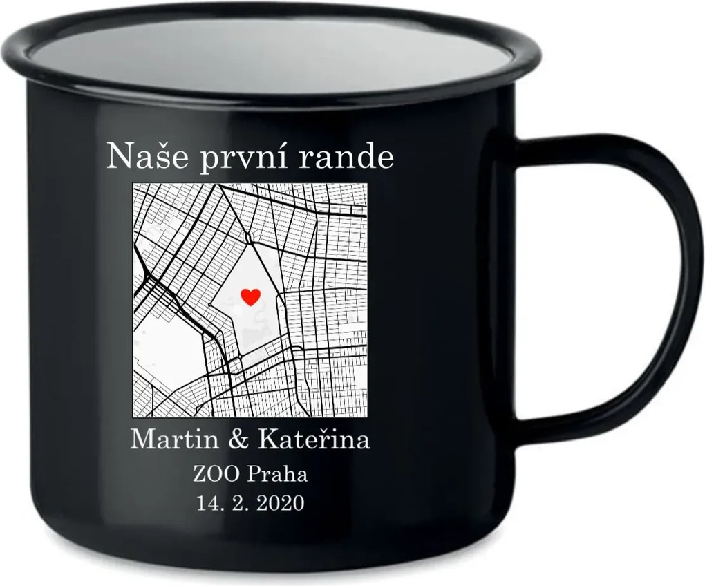 Personalizovaný plecháček s mapou