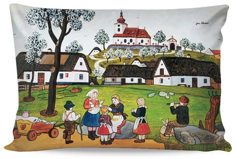 Povlak na polštářek 33x50cm - Jaro na vsi: 33x50cm