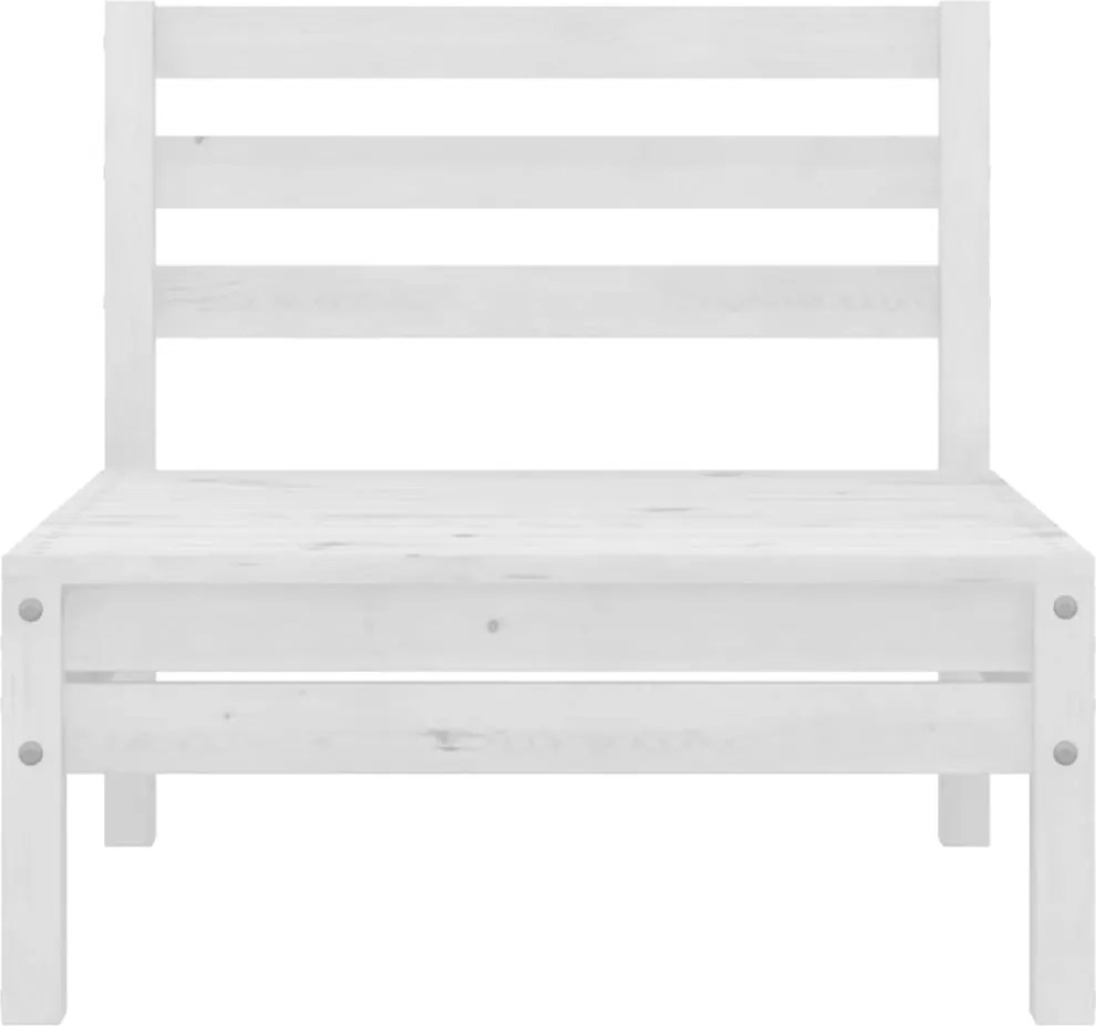 5dílná zahradní sedací souprava bílá masivní borovice 3082488