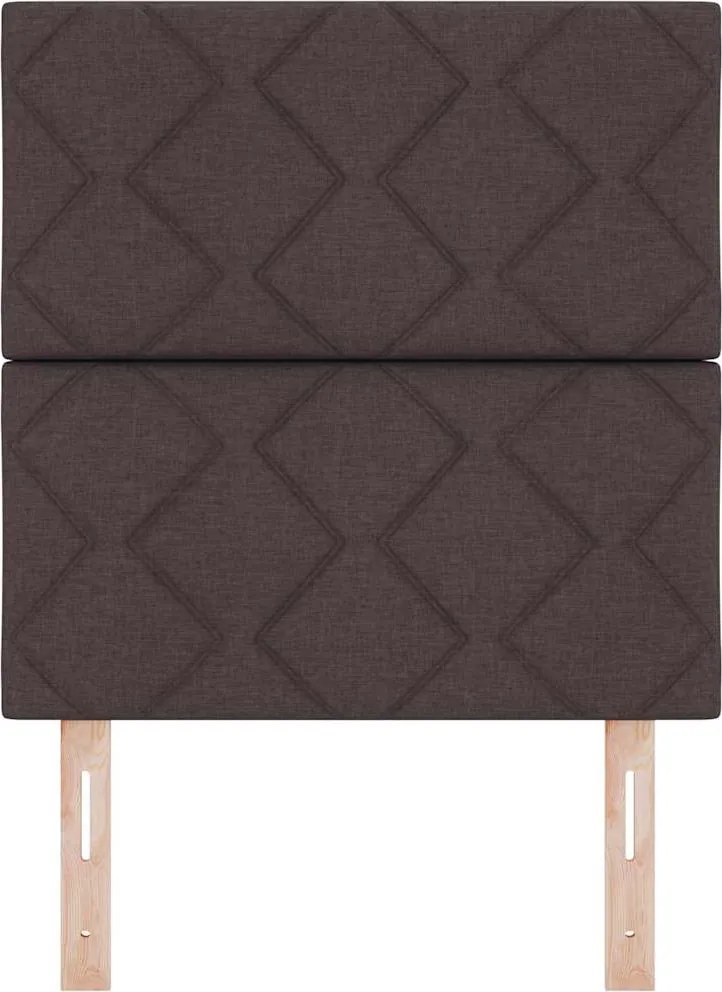 Čelo postele Tmavě hnědá 80 cm textil 3337876