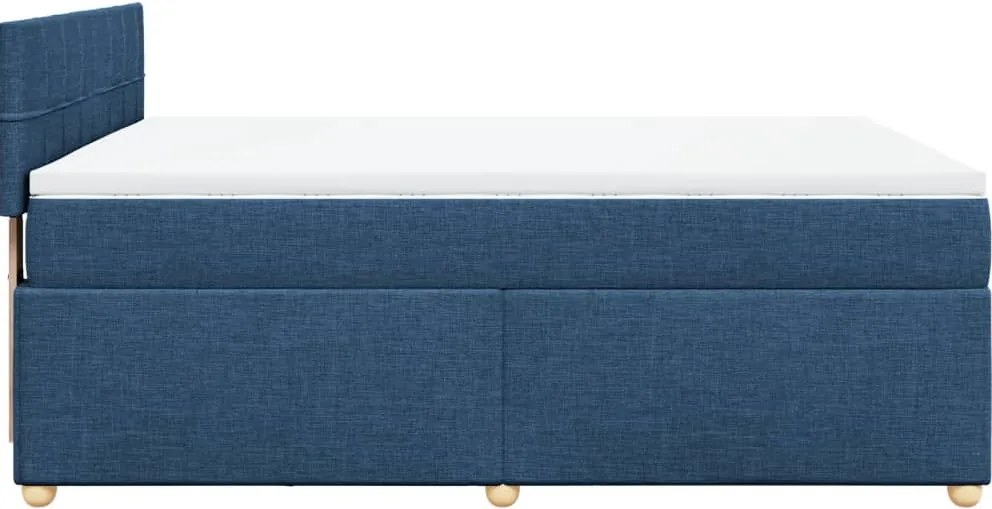 Box spring postel s matrací modrá 140x200 cm textil 3286709