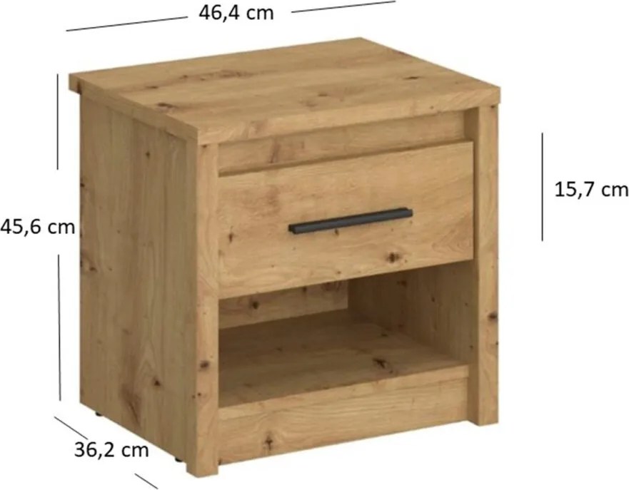 Noční stolek 1s dub artisan Ayson