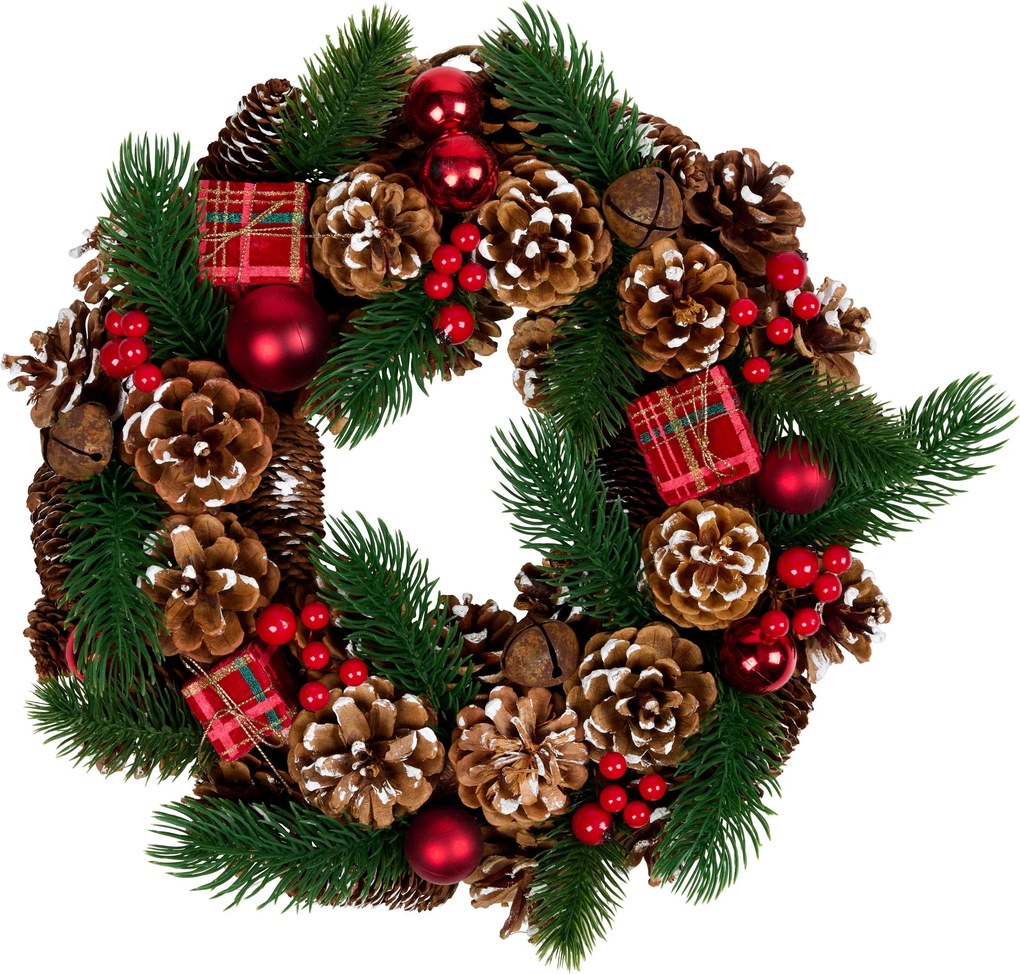 XXXLutz VĚNEC 34 cm X-Mas - Vánoční věnce & květiny - 0079670174