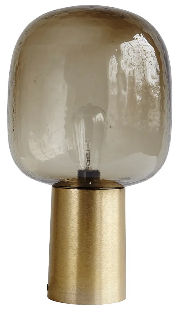 HOUSE DOCTOR Mosazná lampa s šedým sklem Note ∅ 28 cm