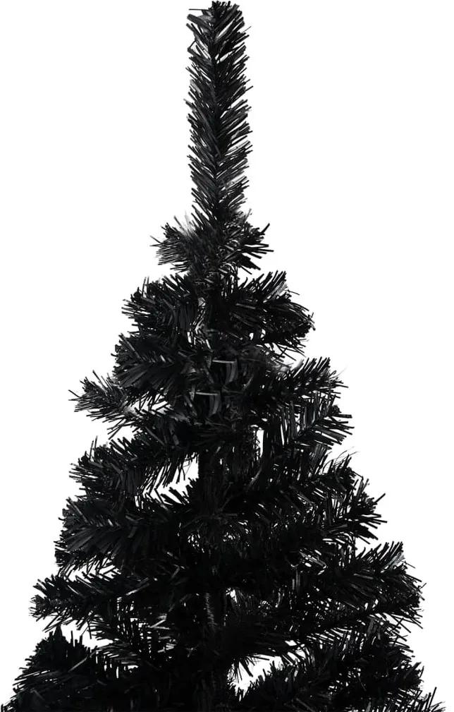 vidaXL Umělý vánoční stromek s LED a sadou koulí 240 cm PVC [3077506] Barva: Růžová a zlatá
